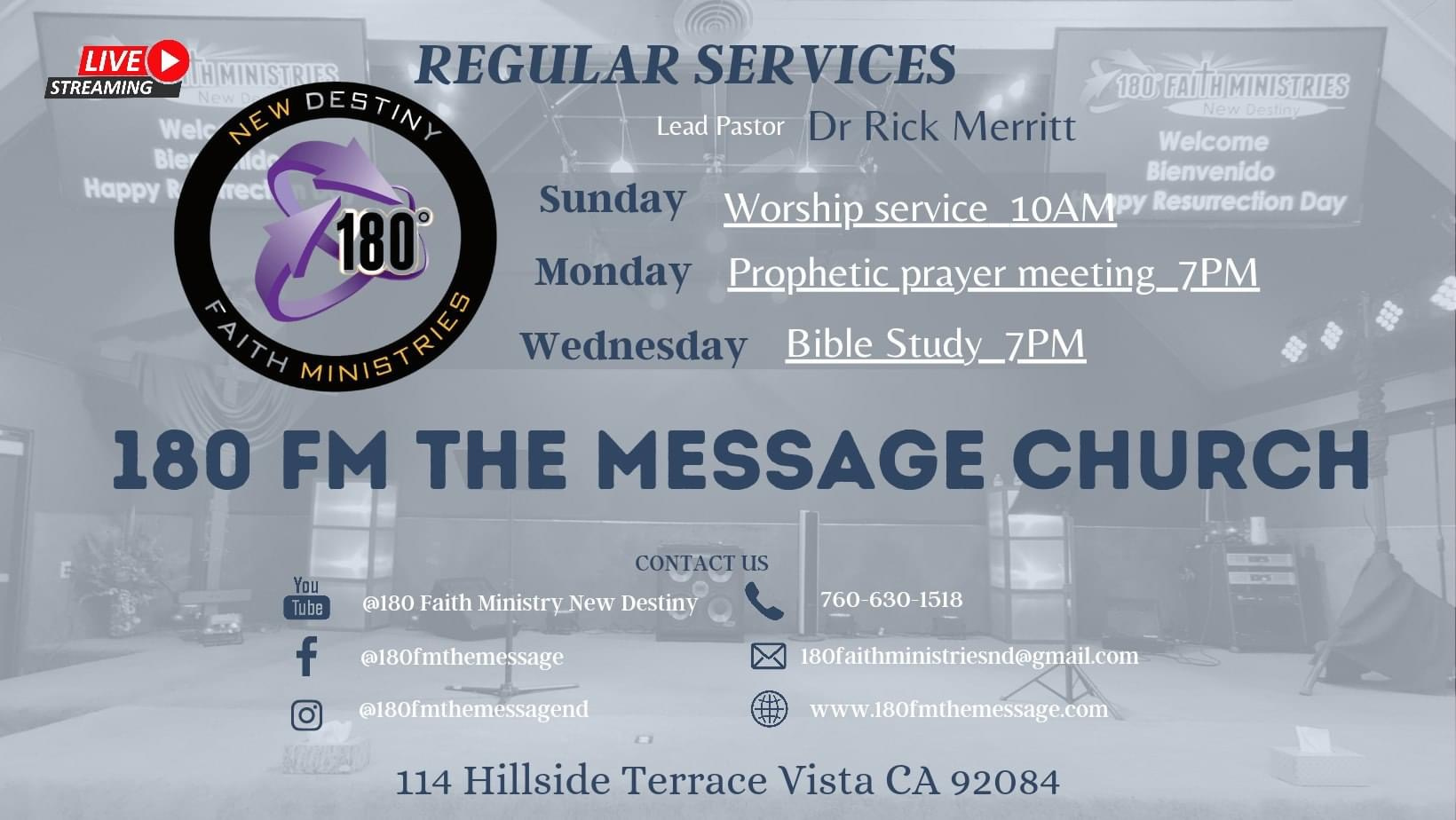 180 FAITH MINISTRIES THE MESSAGE